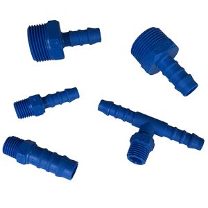 Threaded Blue Air Line Fittings - Coastal koi